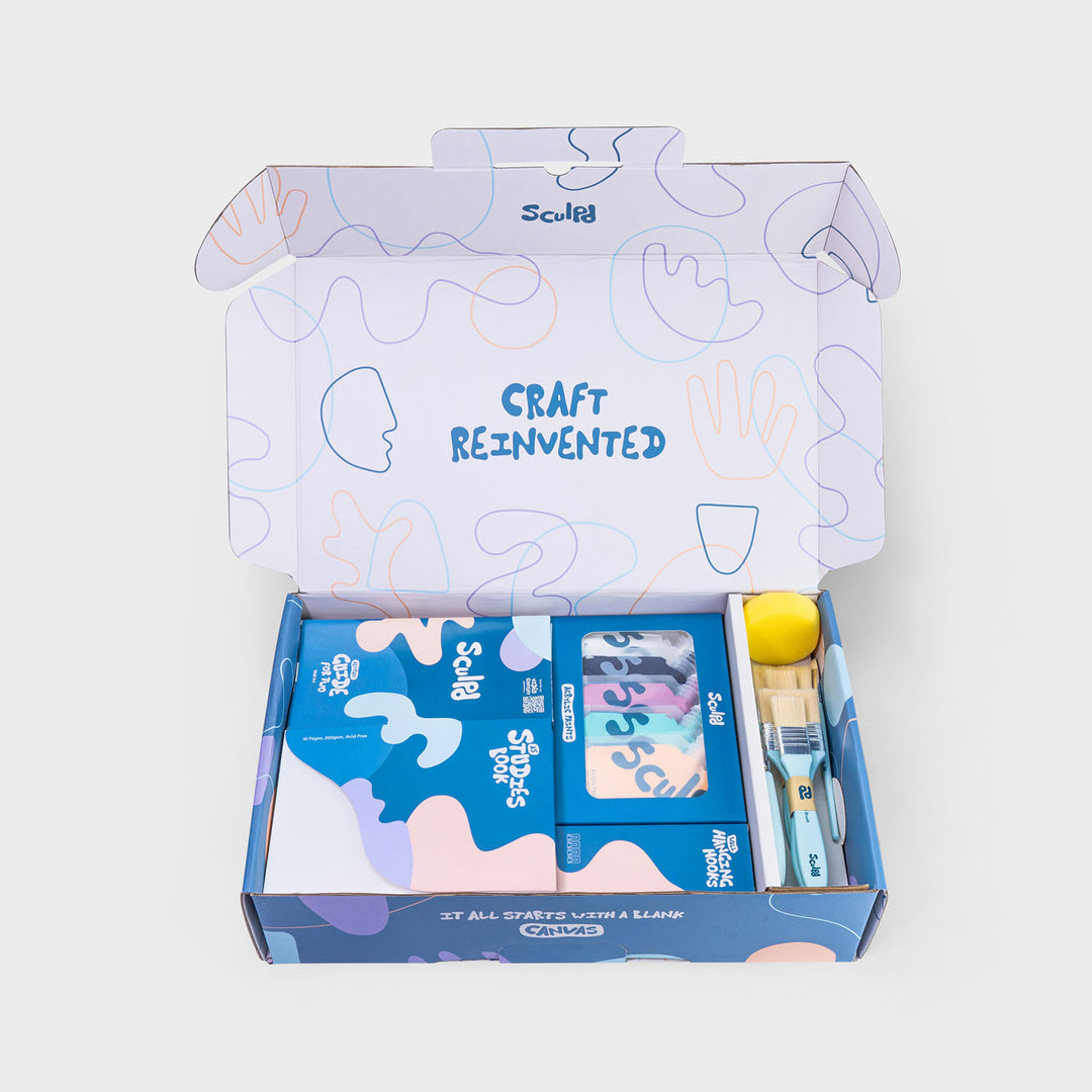Sculpd Abstract Canvas Painting Kit | Learn to Paint Expressively