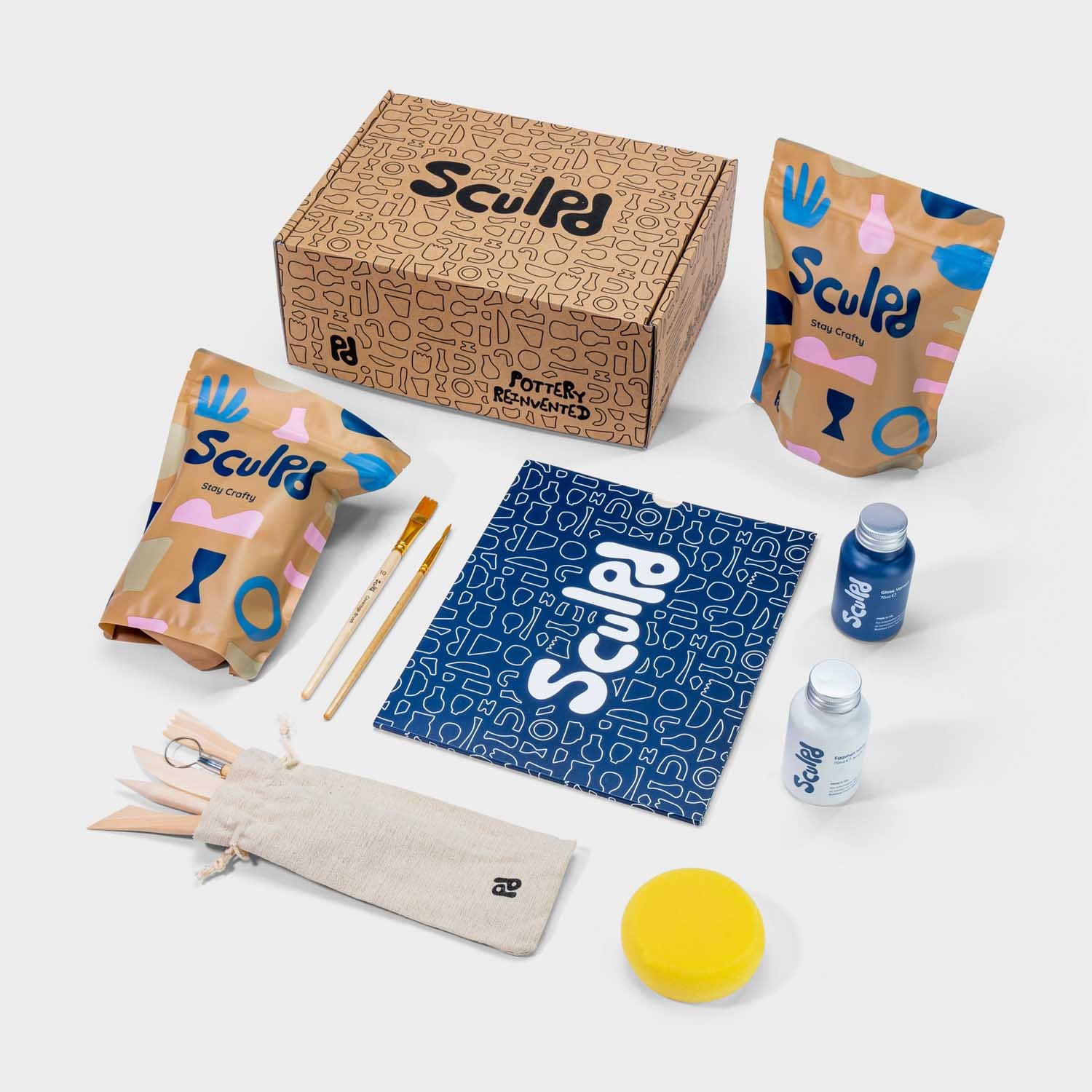 Sculpd Candle Making Pottery Kit - Craft Your Own Air-Dry Clay Candles