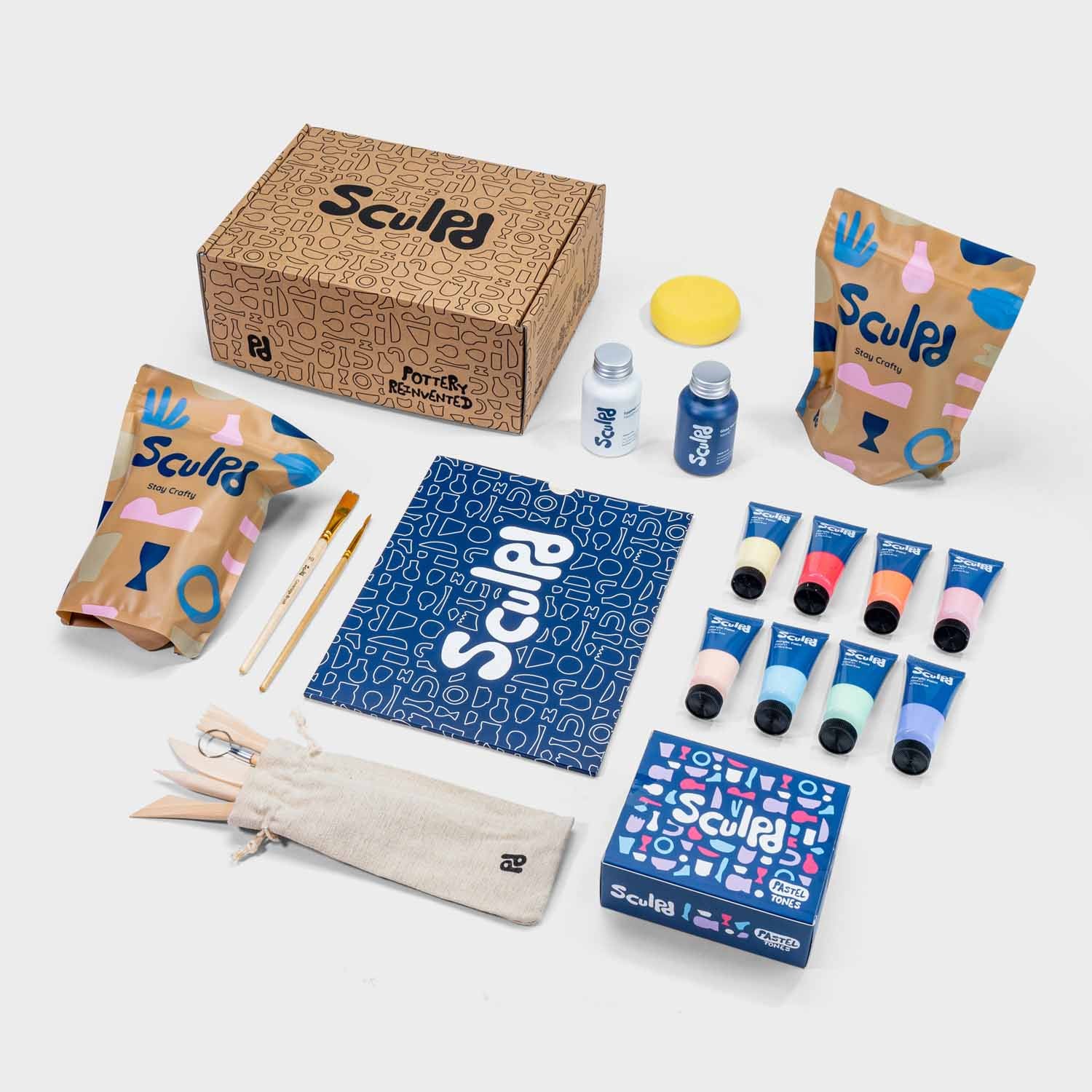 Sculpd Pottery Kit | The Original Air Dry Clay Starter Kit