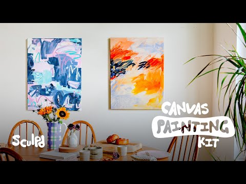 Sculpd Abstract Canvas Painting Kit | Learn to Paint Expressively