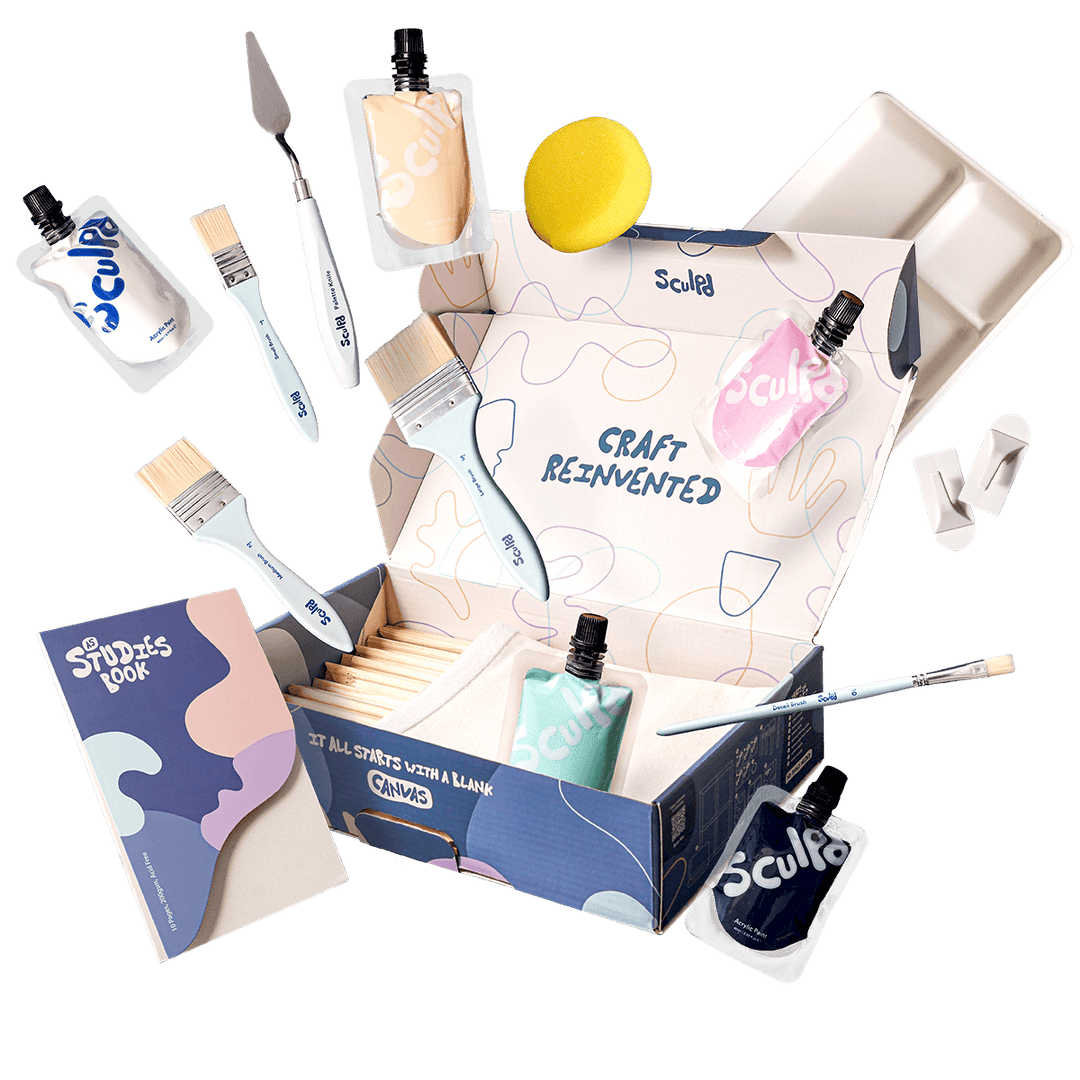 Sculpd Abstract Canvas Painting Kit | Learn to Paint Expressively