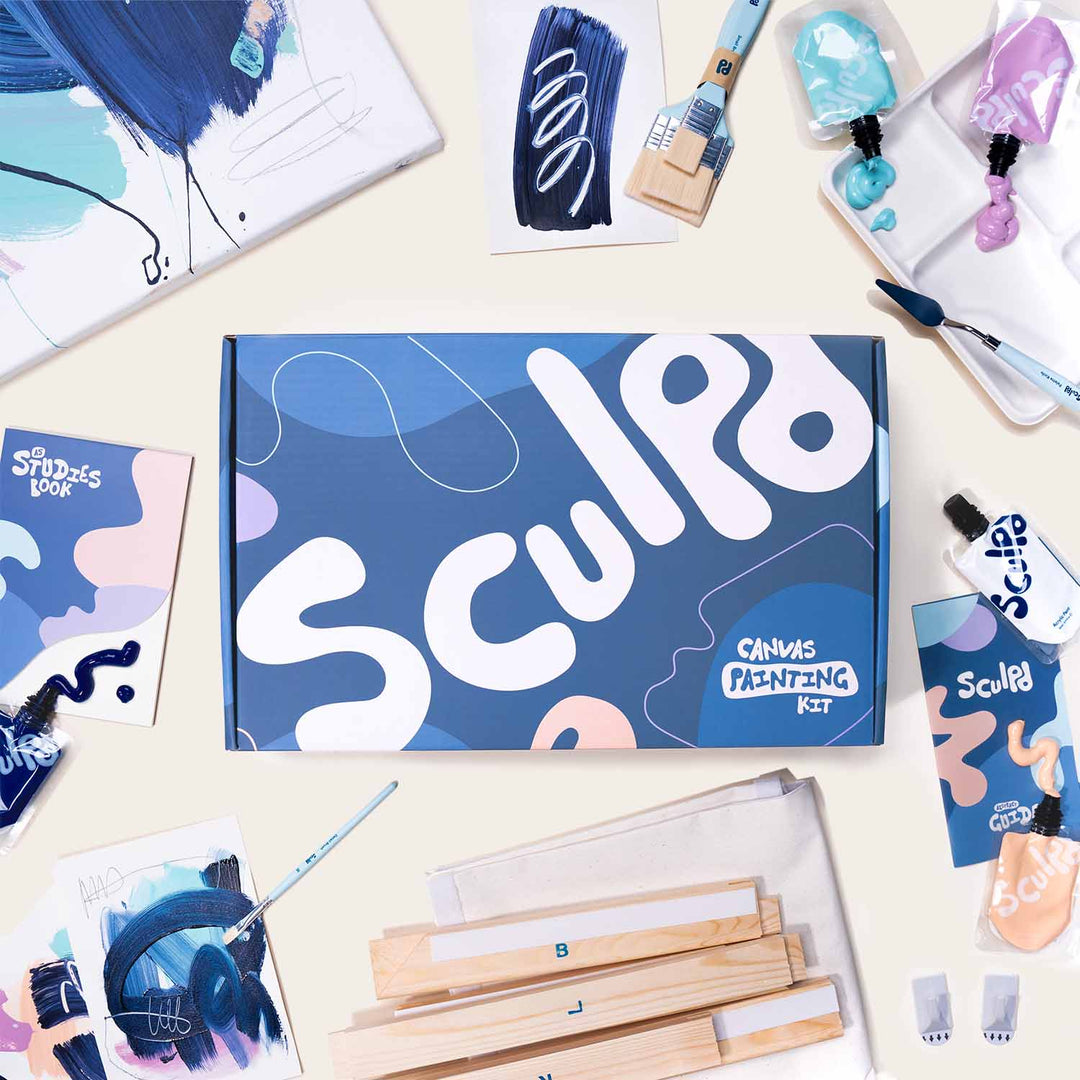 Sculpd Abstract Canvas Painting Kit | Learn to Paint Expressively